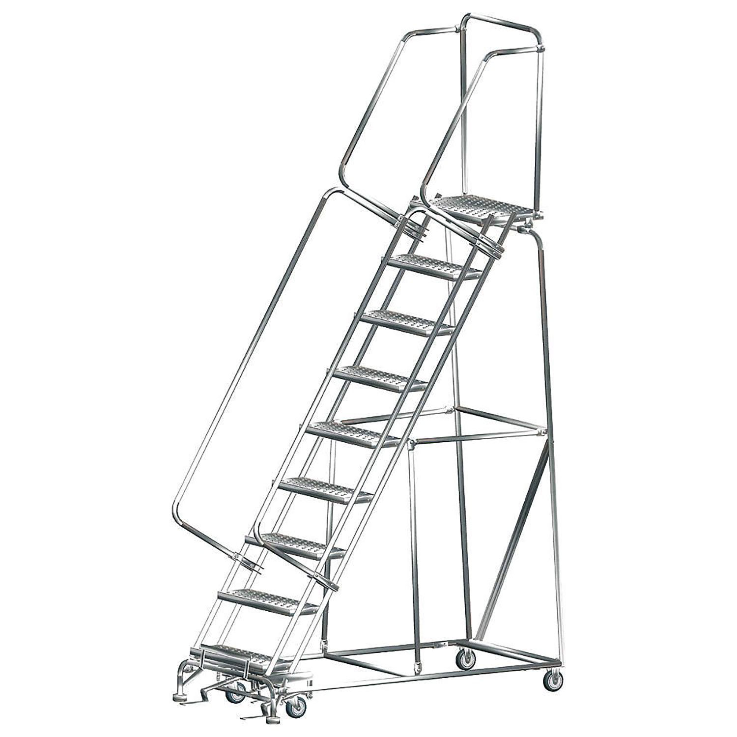 Ballymore SS093214G 9 Step 24"Wx70"D Stainless Steel Rolling Safety ...