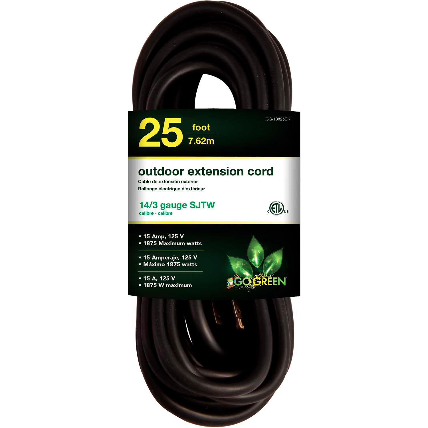 14 3 SJTW A 25 Extension Cord Black 815333016785 EBay 14 3 SJTW A 25 Extension Cord Black 815333016785 EBay